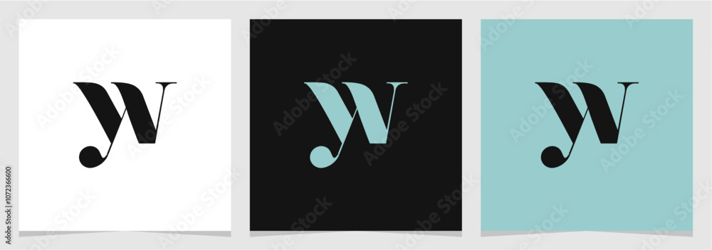 YW , WY Letter Monogram Logo Vector Illustration , Letter Logo Element ...