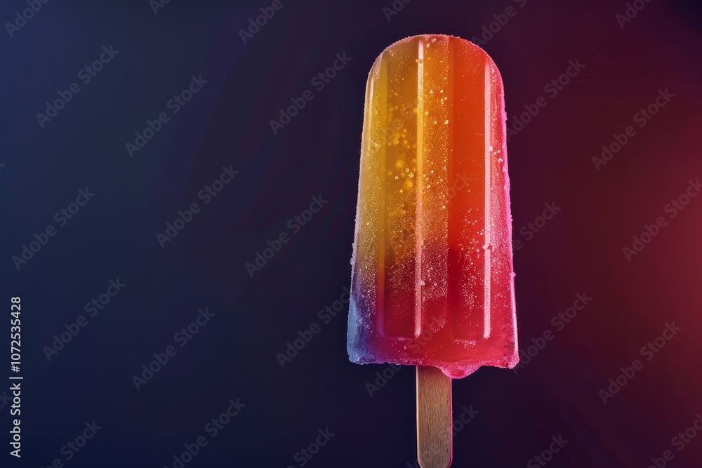 Neon Popsicle, Glowing Lolly Ice Cream, Frozen Lollipop, Fluorescent ...