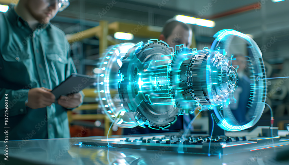 Factory Digitalization: Two Industrial Engineers Use Tablet Computer ...