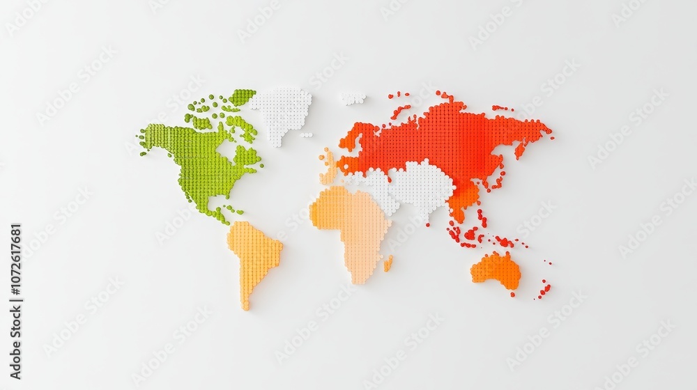 Explore the global connection through a unique pixel art representation ...