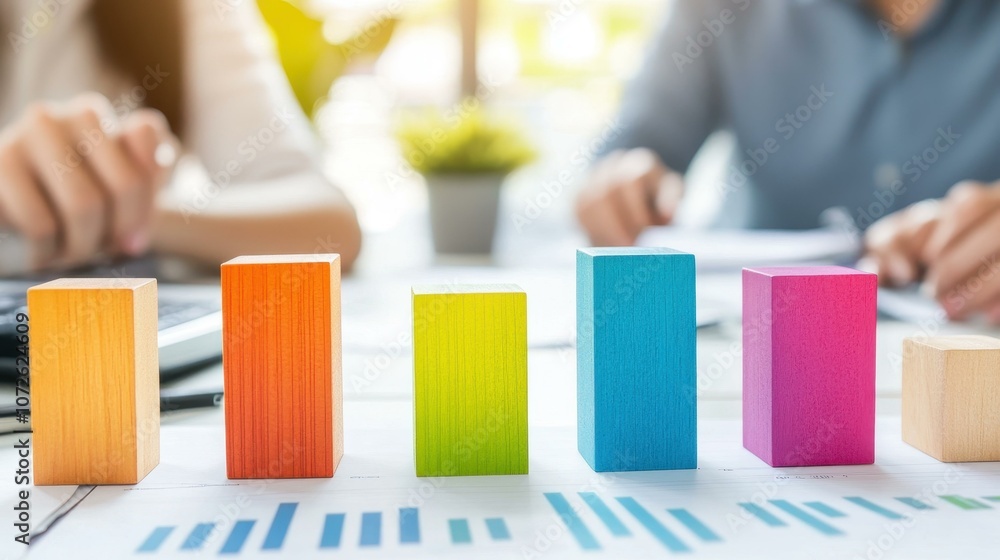 Vibrant wooden blocks symbolizing the Insights Discovery personality ...
