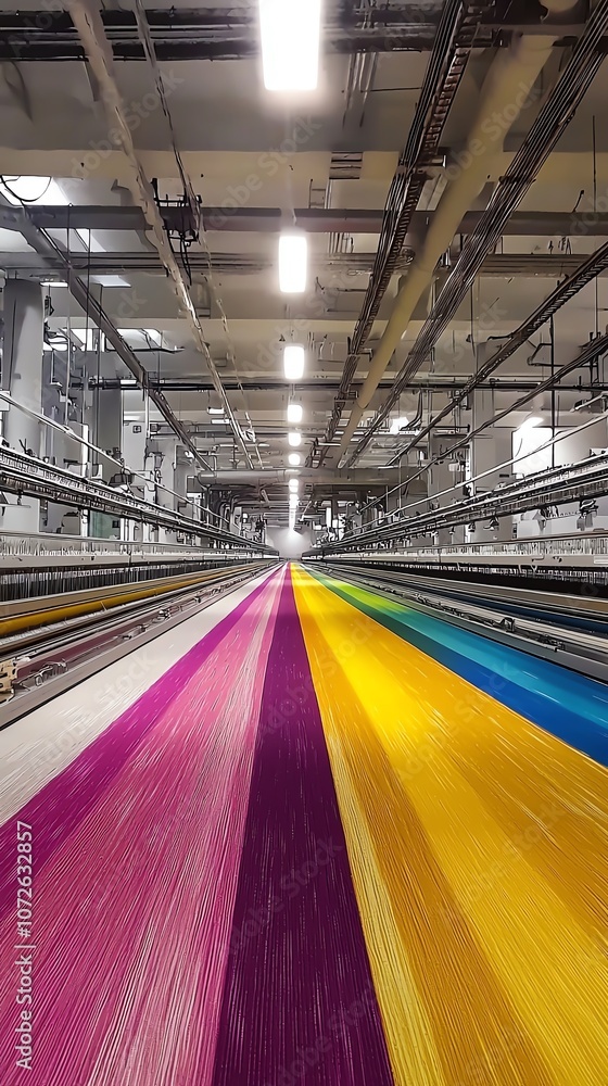 Textile manufacturing facility, advanced weaving machines, fiber ...