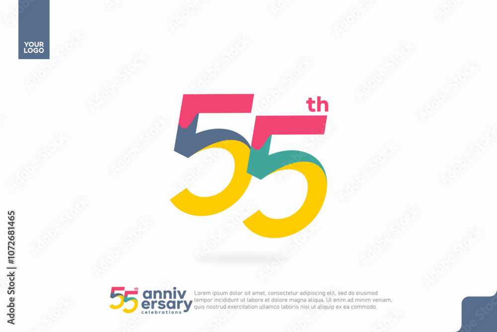 Number 55 logo icon design, 55th birthday logo number, anniversary 55 ...