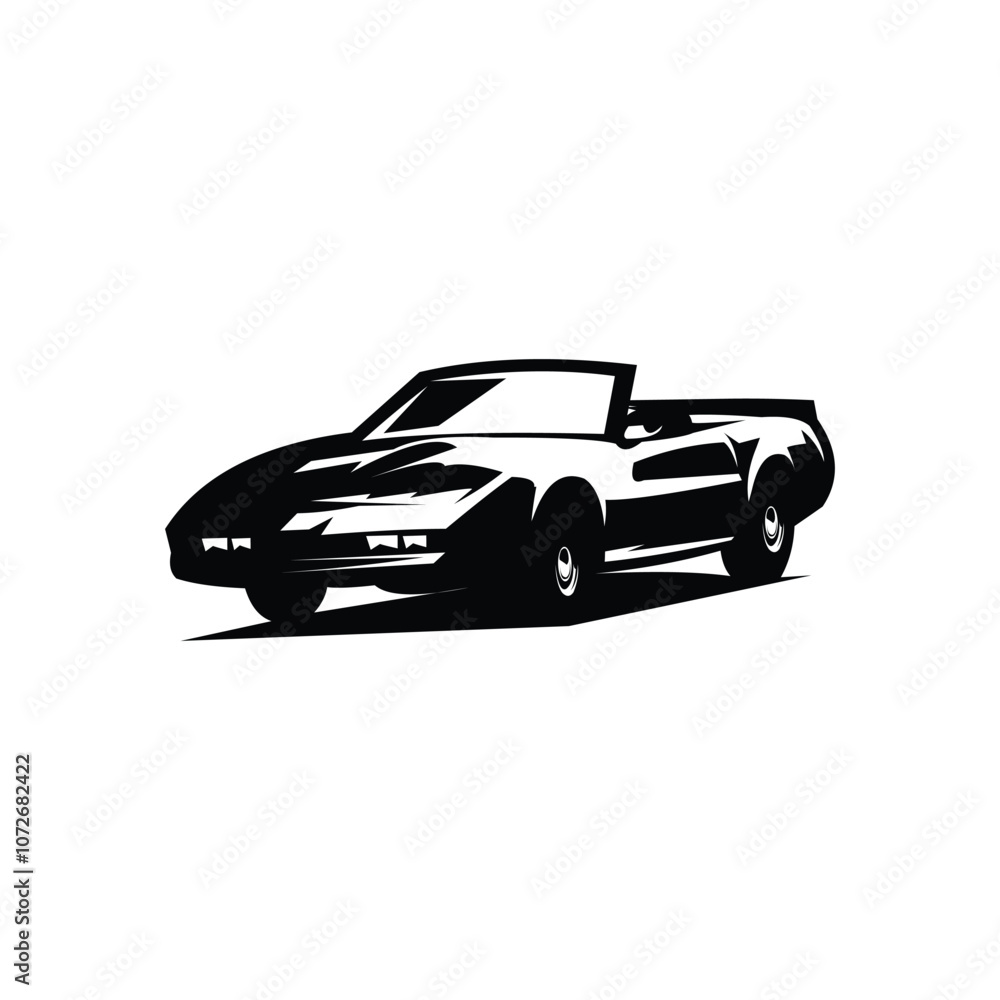 Kitt Knight Rider car vector silhouette. isolated white background view ...