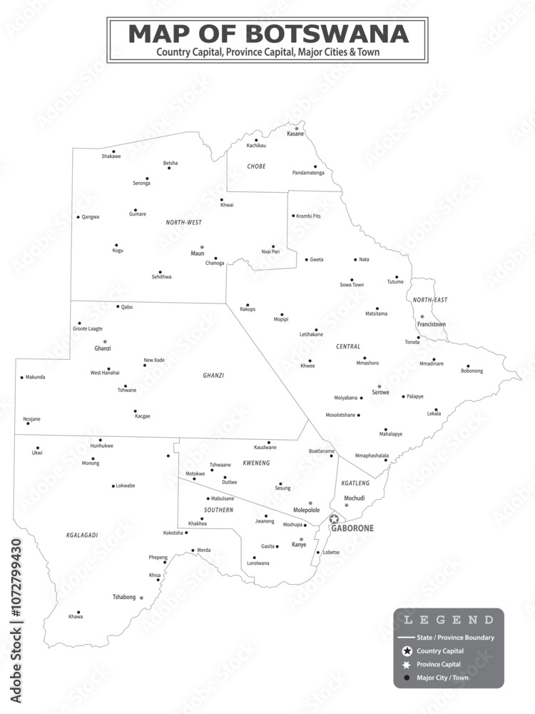 African Countries Geography Political map. Political map of country ...