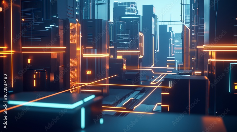 A futuristic city powered entirely by renewable energy storage systems ...