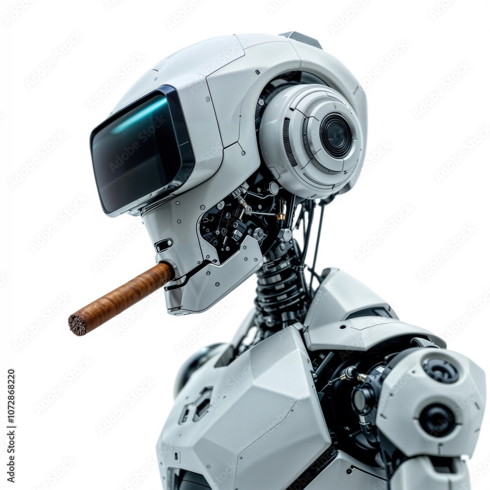 ai, robot, cigar, VR, isolated, PNG, success, milestone, benchmark ...