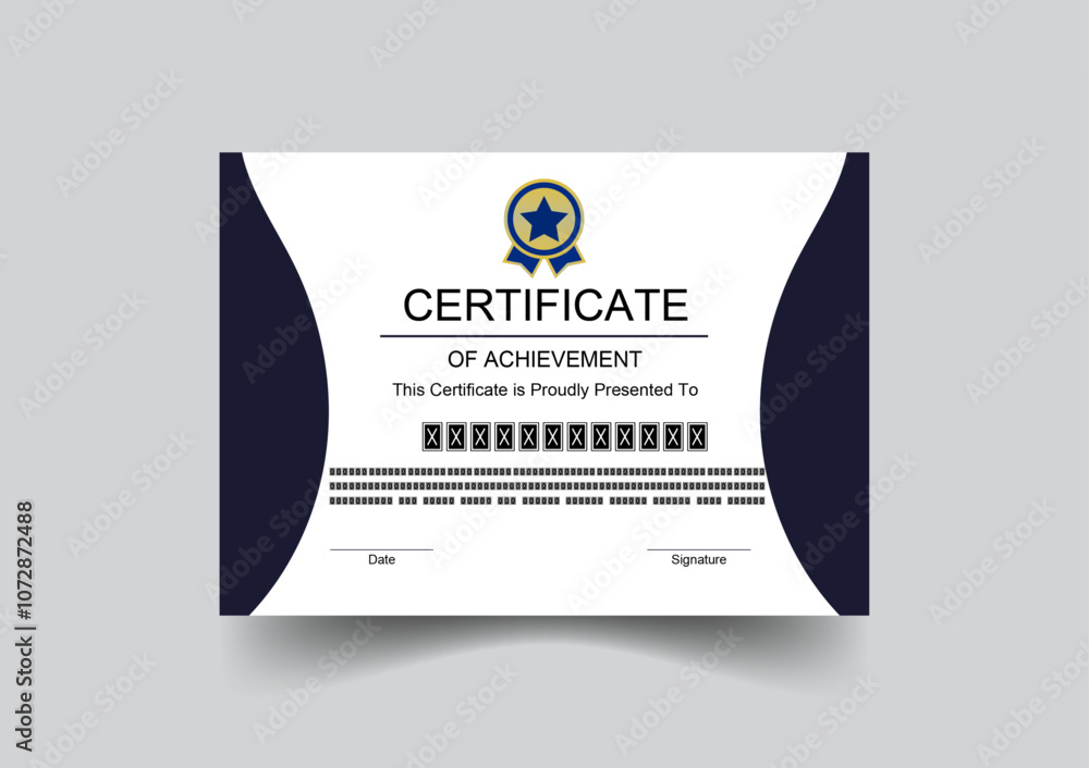 certificate of appreciation design template Stock Vector | Adobe Stock