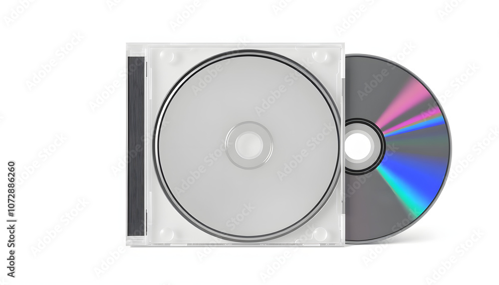 Super jewel case, modern rounded cd case mockup overlay. album cover ...