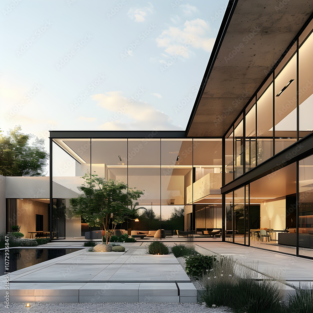 Fusion of Sleek Minimalism and Sustainable Design in Modern Ziggurat ...