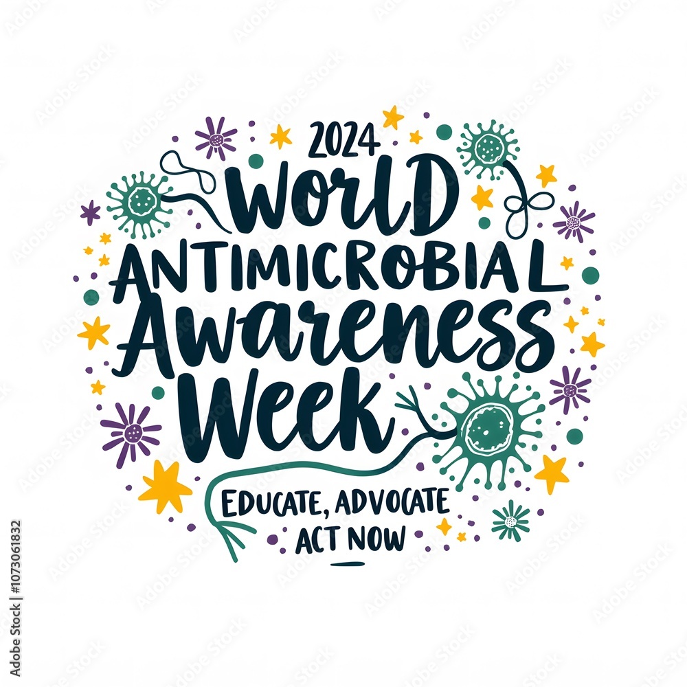 World Antimicrobial Awareness Week 2024 illustration made by AI. Stock ...