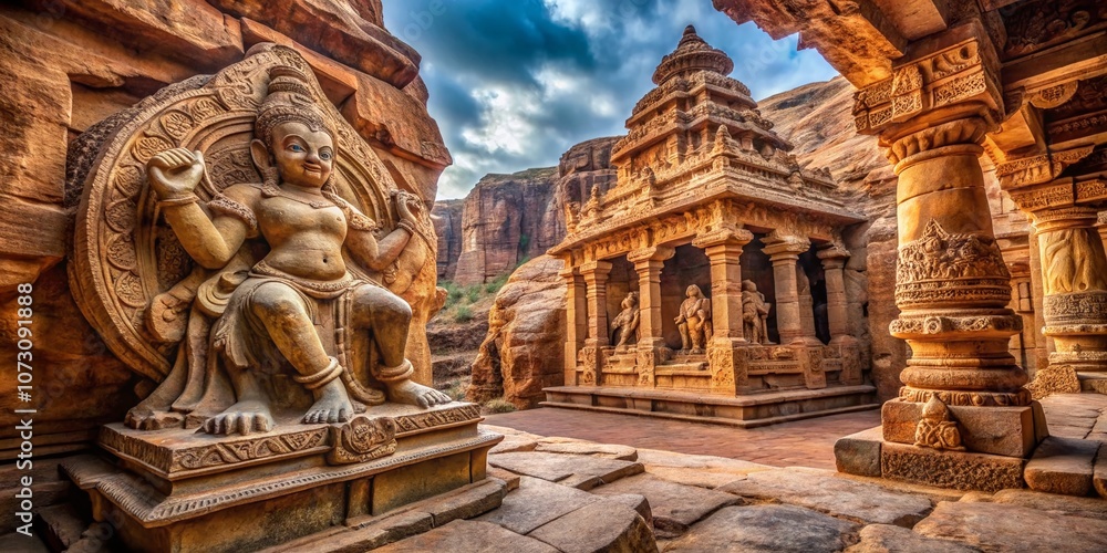 Majestic Varaha Sculpture in Badami Cave: Captivating Ancient Artistry Showcasing Rich Cultural ...