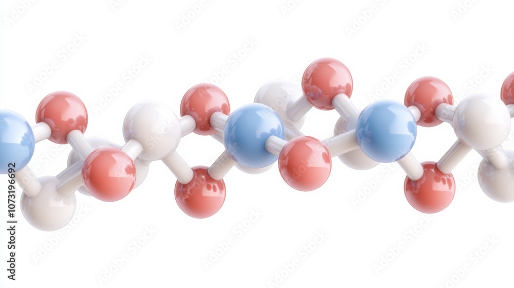 Digital structure of insulin molecule highlighting bonds and atoms in ...