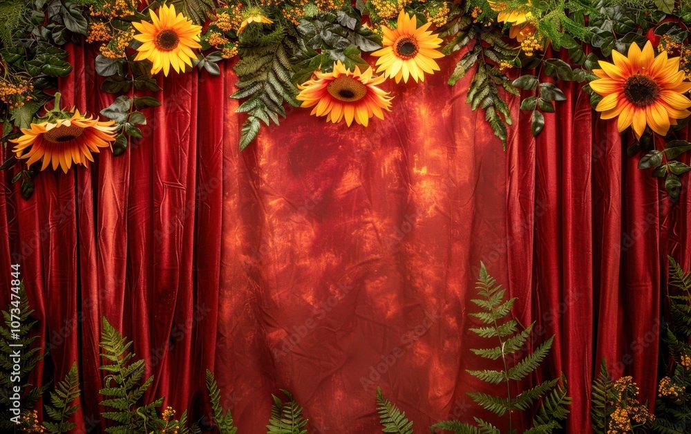 Rust red studio backdrop with a matte finish, rust red velvet curtains ...
