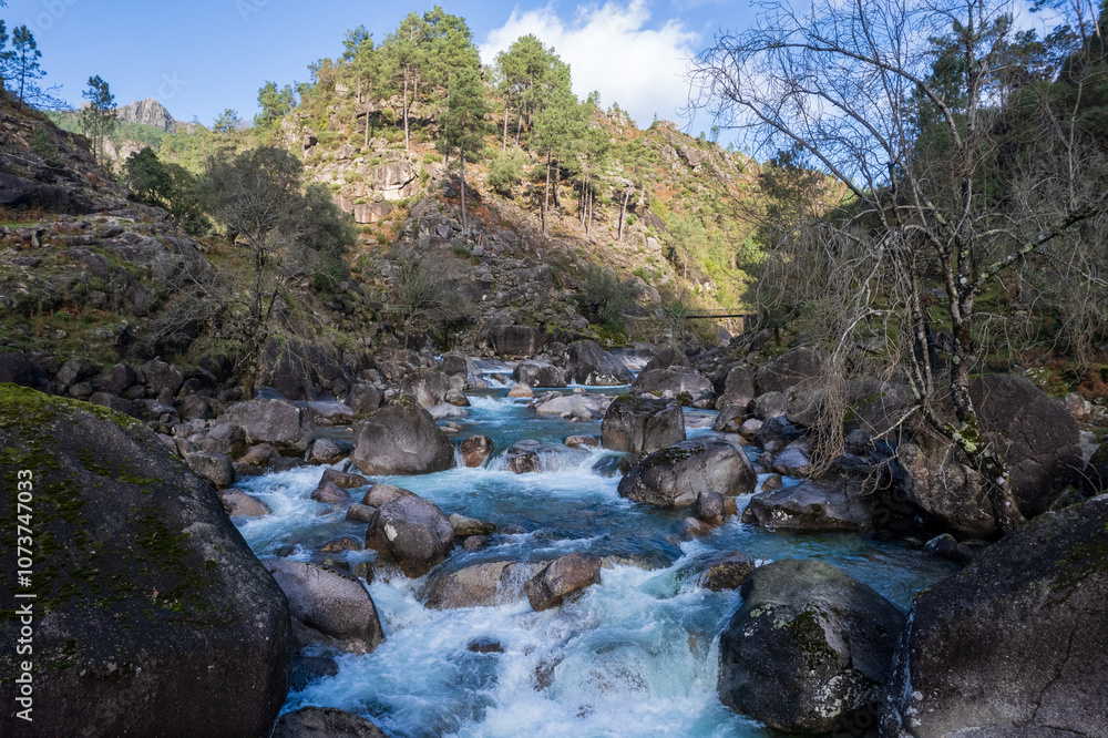 Peneda Geres National Park Portugal. Tahiti waterfalls. Scenic ...