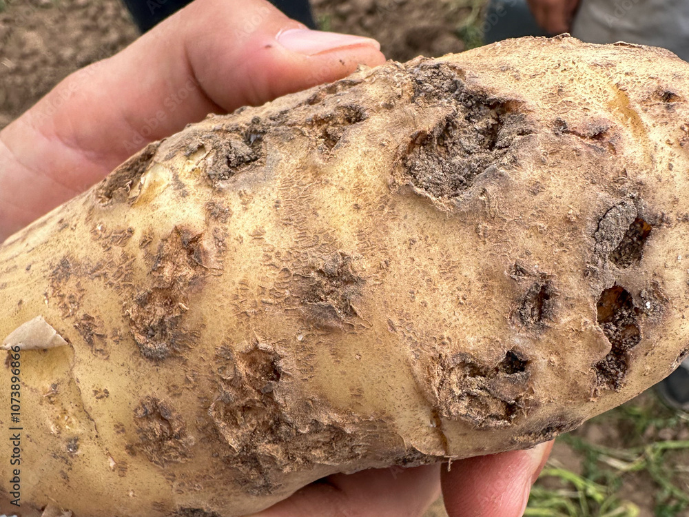 Severe Powdery Scab On Spunta Potato Variety Stock Photo | Adobe Stock