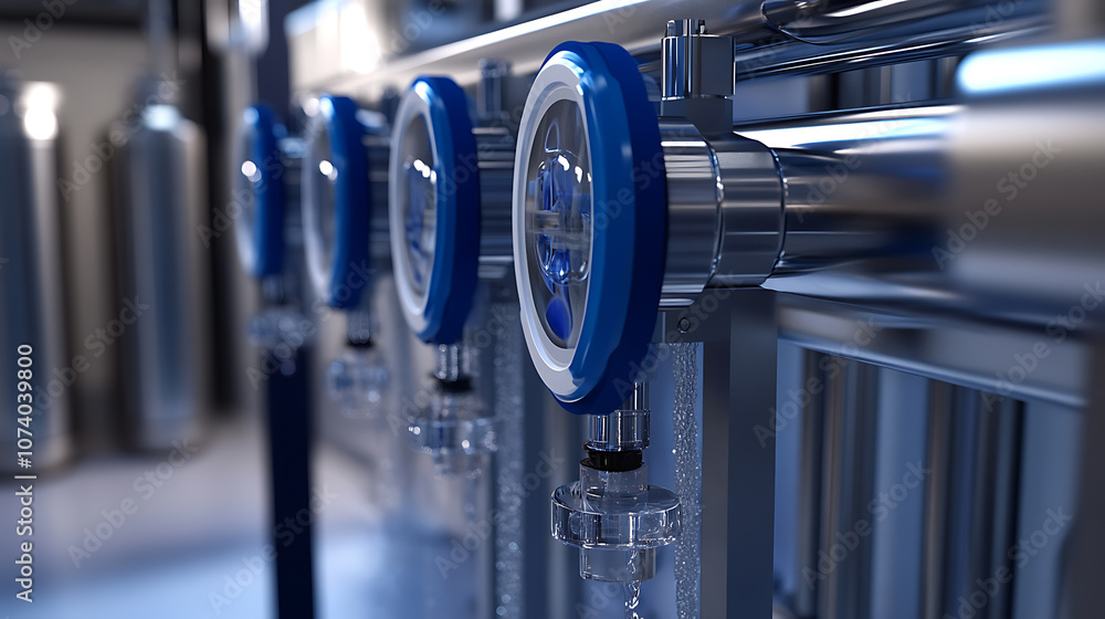 A reverse osmosis unit filtering water, highlighting the advanced ...