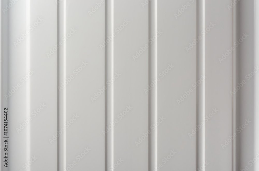 white color plastic panel surface with pattern of vertical lines ...