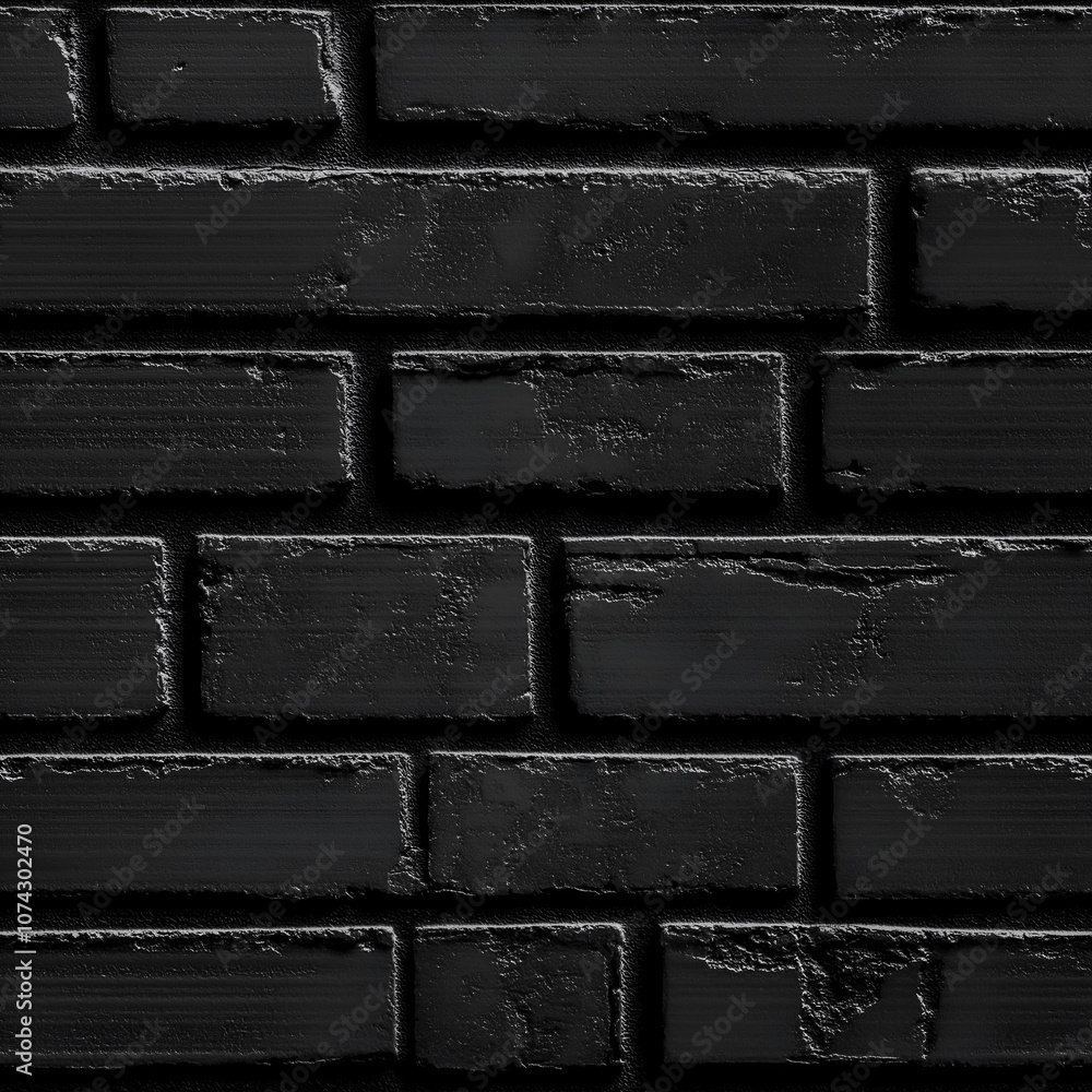 High-resolution seamless black brick wall is a seamless image that can ...