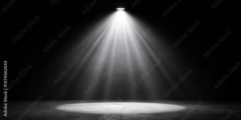 A black background with a bright spotlight in the center , spotlight ...