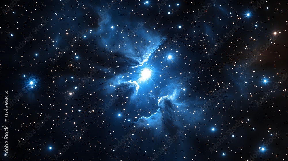 A breathtaking night sky where one dazzling star stands out among ...