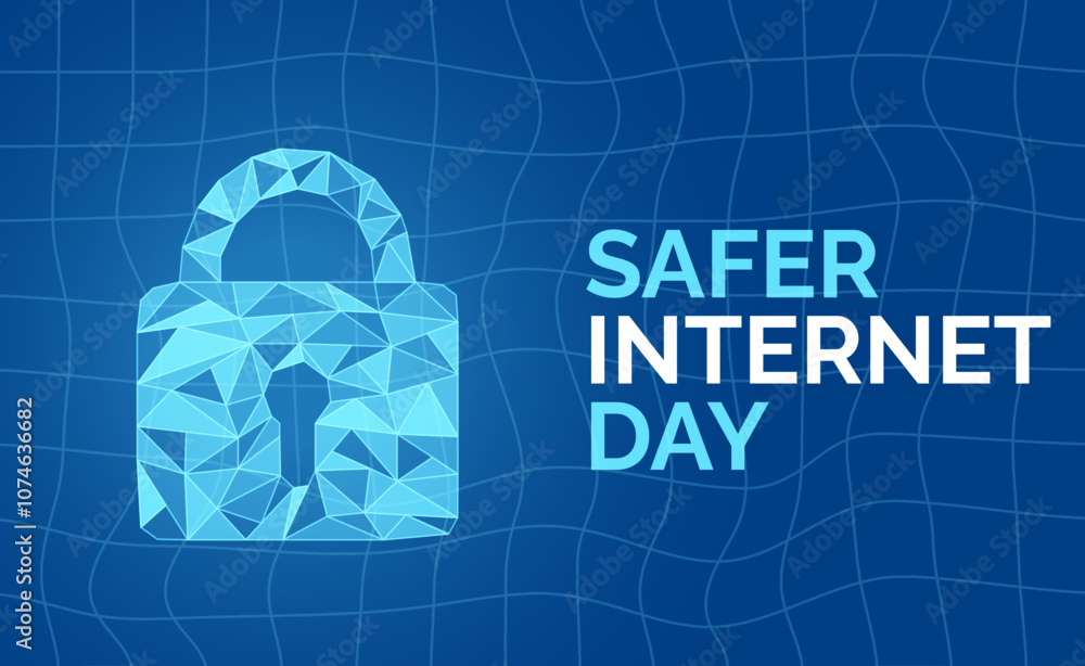 Safer Internet Day banner design template. Template for background ...