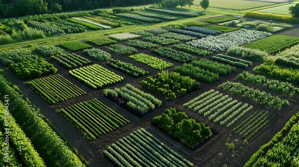 A diagram showing a multi-year crop rotation plan, with different crops ...