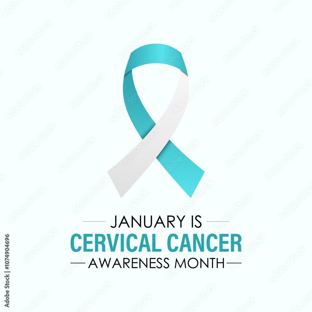 Vector graphic of Cervical cancer awareness month is observed every ...