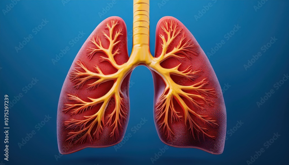 Anatomical Model of Human Lungs with Bronchial and Alveolar Details on ...