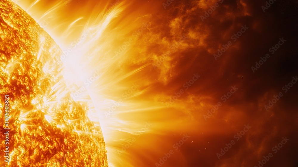 Space probe close to Sun capturing intense solar flares and coronal ...