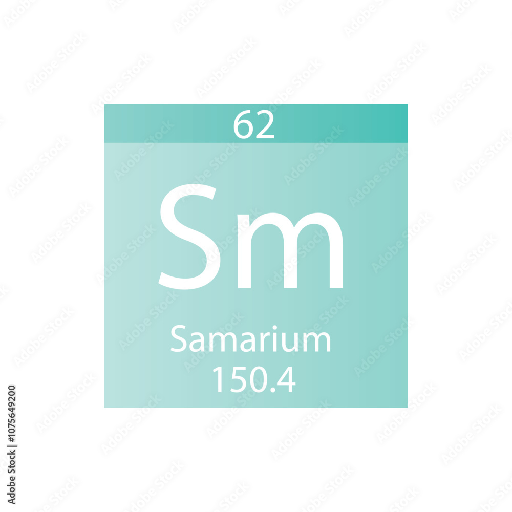 Vector de Stock Sm Samarium Lanthanide Chemical Element Periodic Table ...