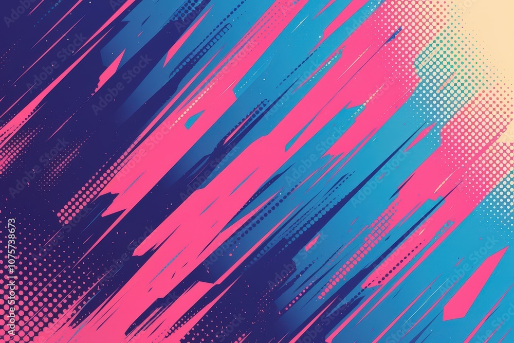 Abstract Comic Inspired Background Featuring Teal And Purple