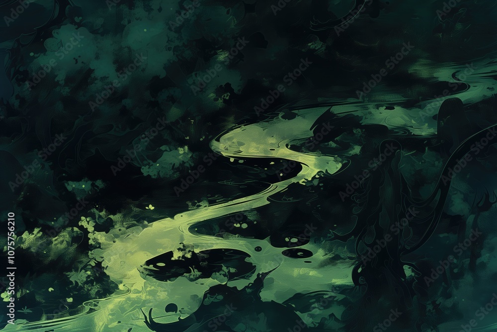 Swampland Mysterious Swamp Forest Landscape Tabletop RPG Map, Fantasy ...