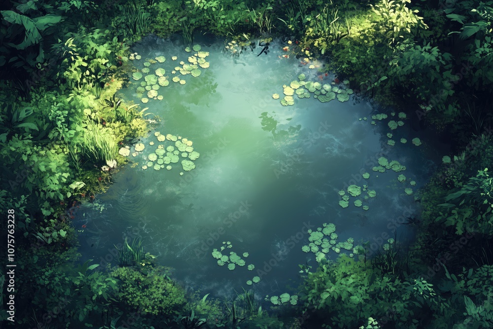 Swampland Mysterious Swamp Forest Landscape Tabletop RPG Map, Fantasy ...