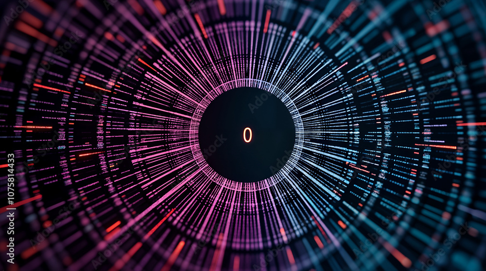 Captivating T-Shirt Design with Circular Arrangement of Binary 1s and ...