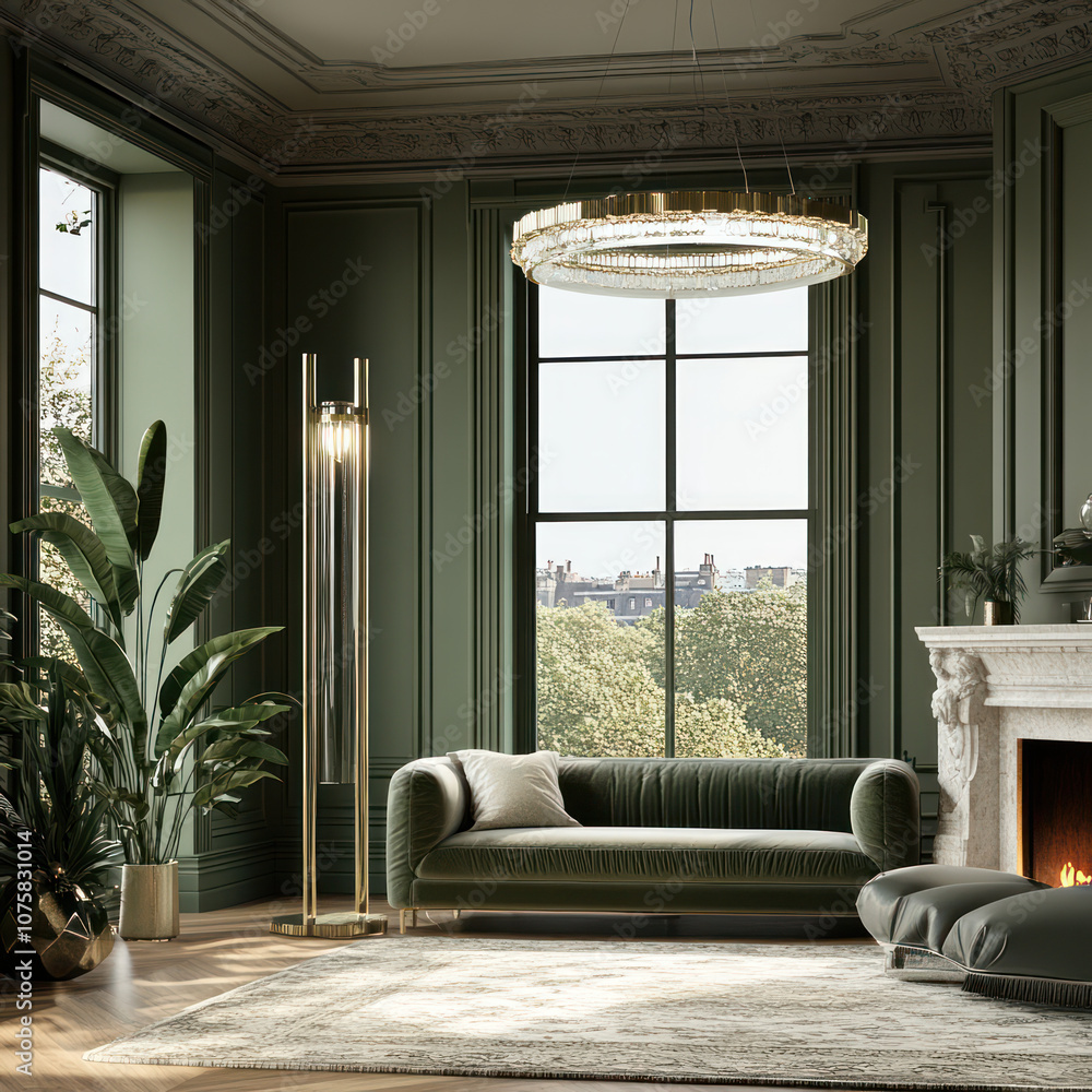 airy apartment suite lobby lounge in luxury classic style apartment ...