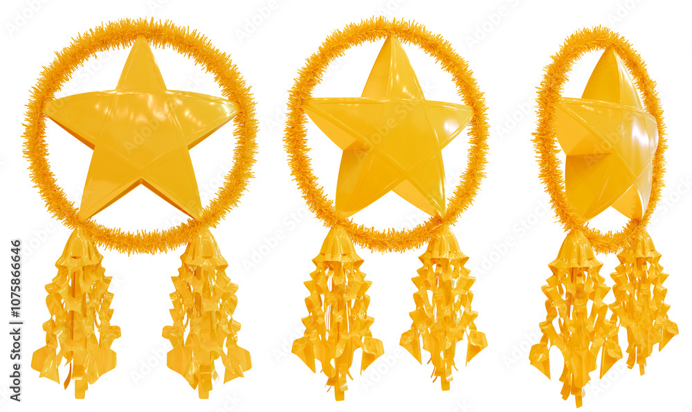 Philippine traditional Christmas lantern, isolated white background ...