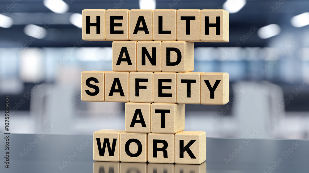 Vertical stack of wooden blocks in staggered order, each with a bold ...