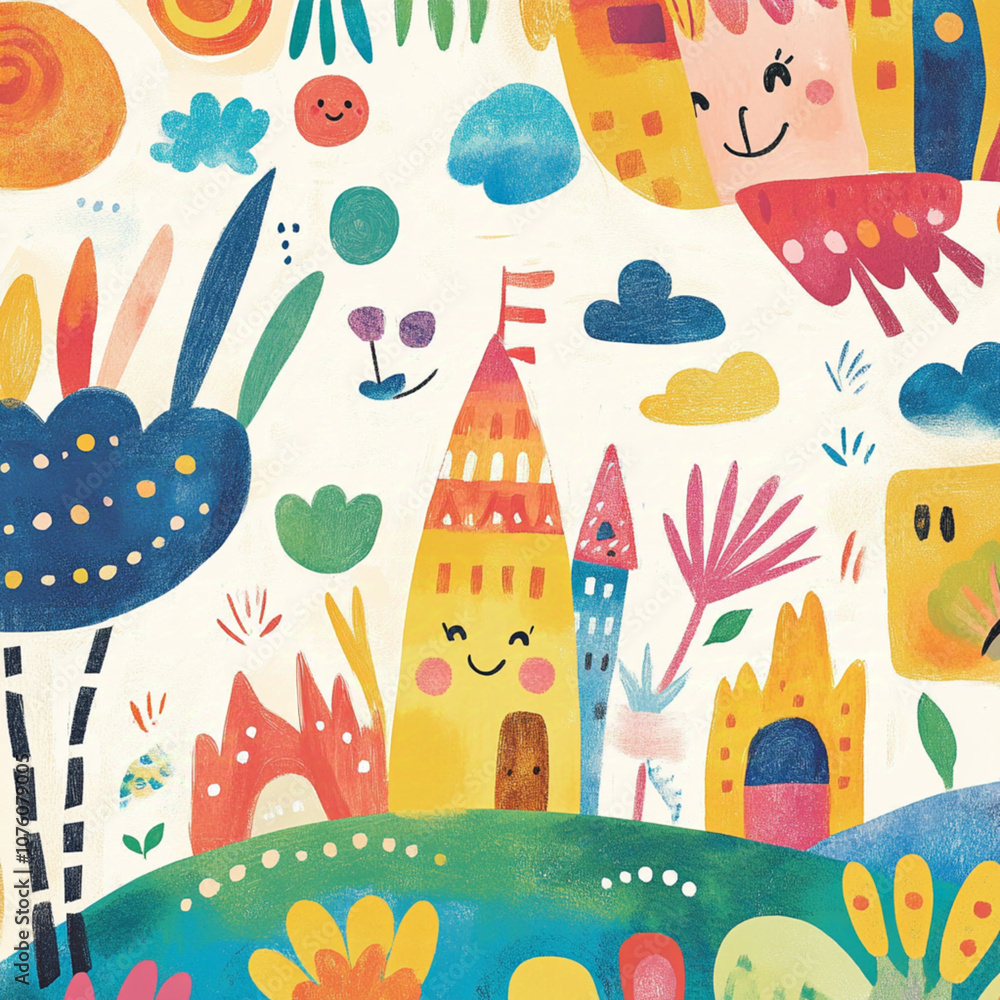 illustrations that represent fun activities for children like dot-to ...