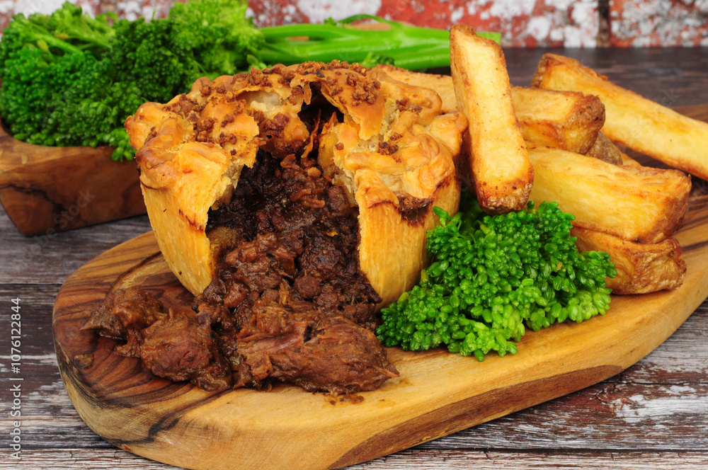 British beef pie meal, dry aged beef mince and shin meat with all ...