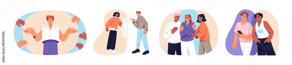 Psychological concepts set of personal boundary violation. People ...