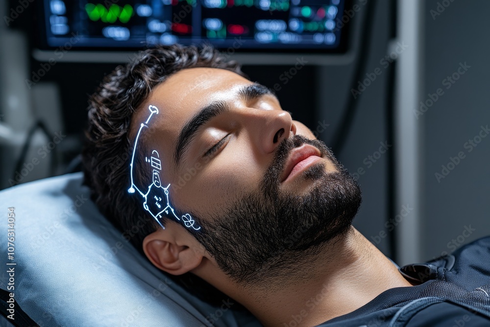 A high-tech wellness device monitoring vital signs in real-time, with ...