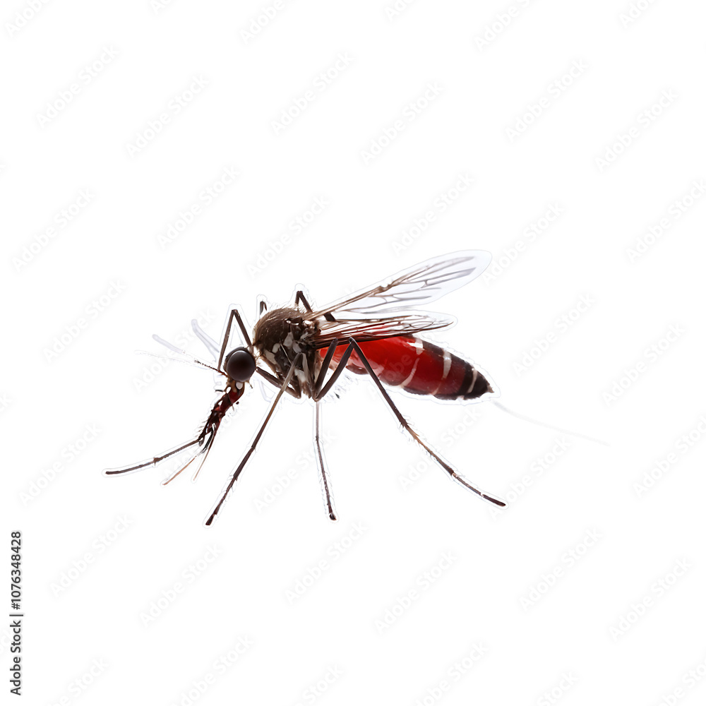 Isolated Mosquito with Blood Drip on White Background for Insect ...
