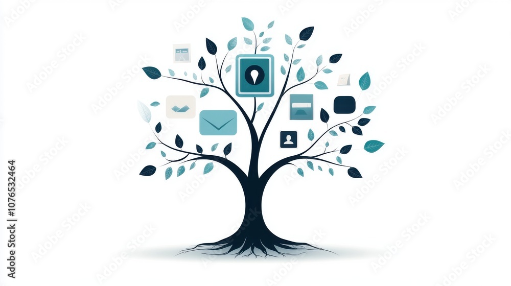 Explore how digital connectivity grows through a visual tree of ...
