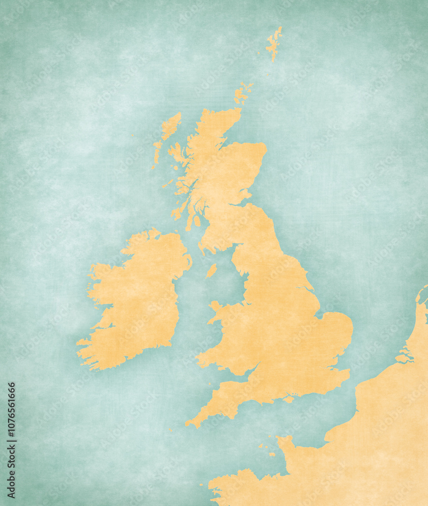 Map of British Isles - Blank map Stock Illustration | Adobe Stock