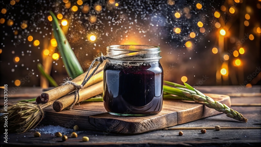 Captivating Night Photography of Blackstrap Molasses: A Thick, Dark ...