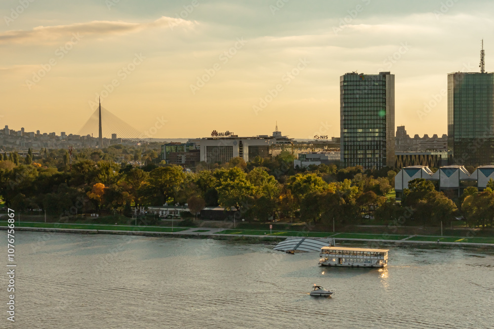 Zdjęcie bez tantiem: Belgrade Fortress, Kalemegdan, confluence, Sava ...