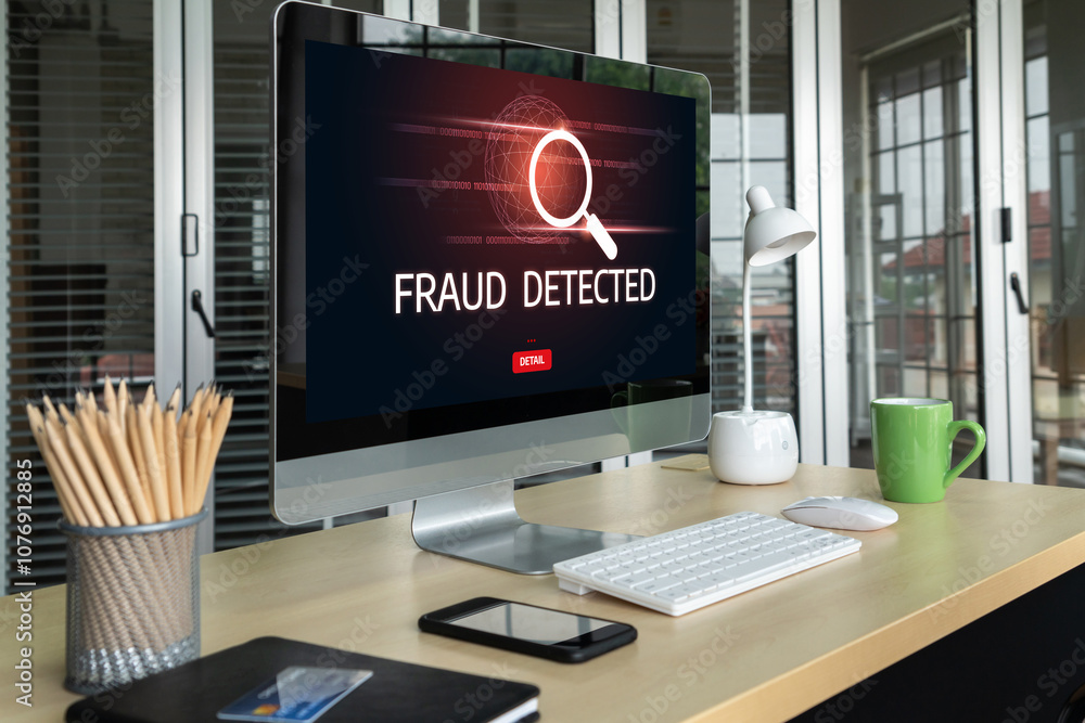 Cyber security software show alert of cyber attack for protection ...