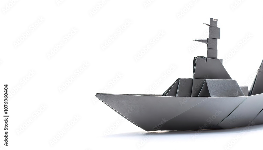 paper origami of a battleship is a large, heavily armored warship with ...