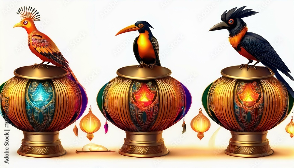 Mystical Birds of India: A Golden Oriole, Fierce Kingfisher, and ...